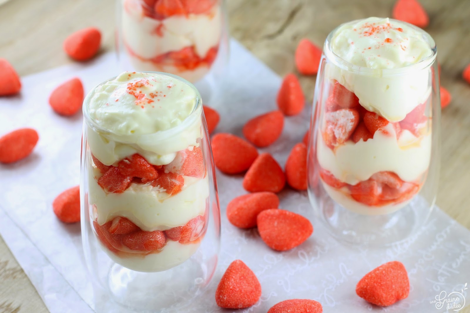Recette tiramisu aux fraises Tagada