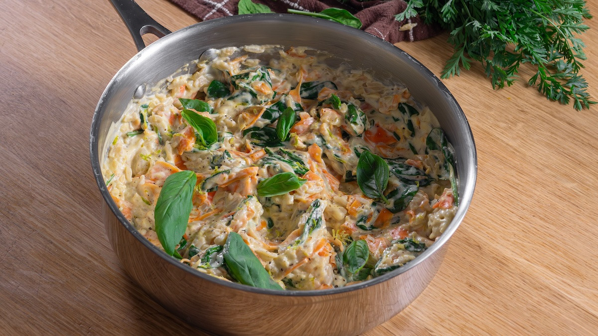 Recette one pot orzo au chèvre
