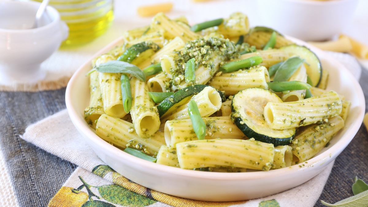 Recette pâtes à la crème de courgettes et parmesan