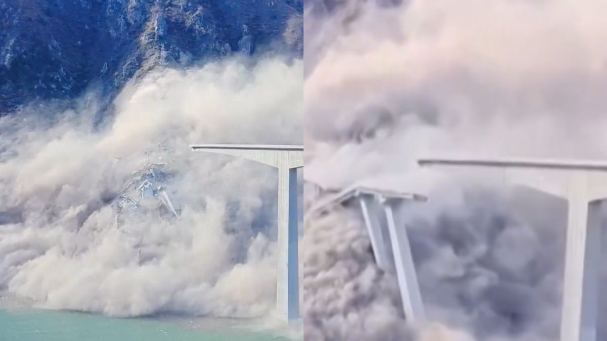 Un pont de 758 mètres s'effondre après avoir été inauguré, une vidéo ...